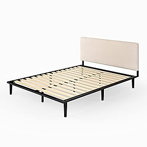 ZINUS Parker Upholstered Headboard / Easy Assembly, Beige, Queen