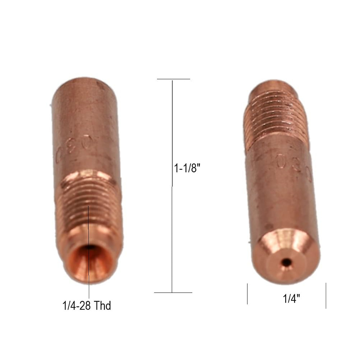STARTECHWELD 000067 Mig Welding Contact Tips .030" 000-067 for Miller M10 M15 M25 M40 M100 Hobart H9 H10 MIG Weld Guns (Pack of 25)