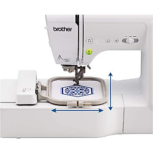 Brother SE600 Sewing and Embroidery Machine, 80 Designs, 103 Built-In Stitches, Computerized, 4" x 4" Hoop Area, 3.2" LCD Touchscreen Display, 7 Included Feet
