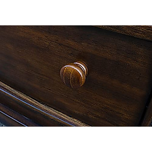 Sunset Trading Bahama Shutter Wood Nightstand, Tropical Walnut