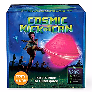 Cosmic Kick The Can: Glow in The Dark Outdoor Night Games for Kids | Ages 5+, 4-12 Players | Glow in The Dark Toys | Light Up Outdoor Toys for Kids 8-12 | Gifts for Boys 8-12+ | Sports & Outdoor Play