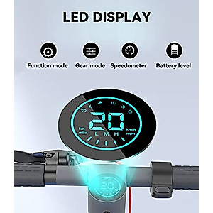 MEGAWHEELS Electric Scooter Adults, 9" Pneumatic Tubeless Tires, 15.5 Miles Range with 250W Motor, 15.5MPH Foldable Commuting E Scooter for Adults