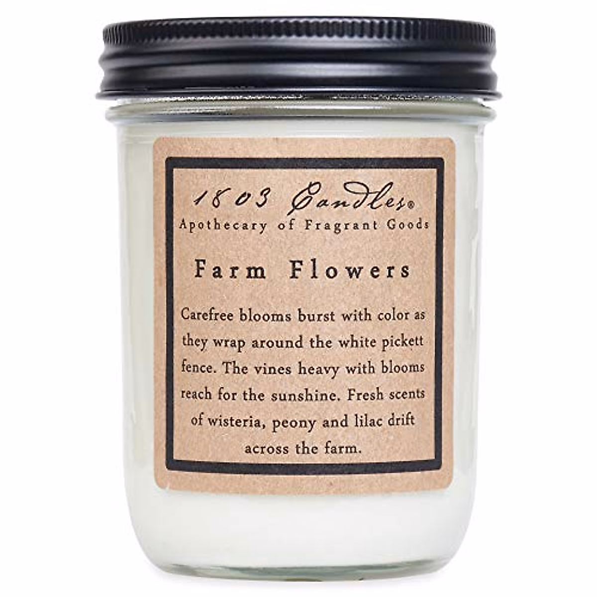 1803 Candles - 14 oz. Jar Soy Candles - (Farm Flowers)
