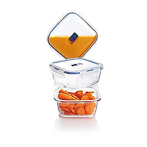 Luminarc 3.4 Cup Pure Box Active 6-Piece Food Storage Rectangle Set, Clear