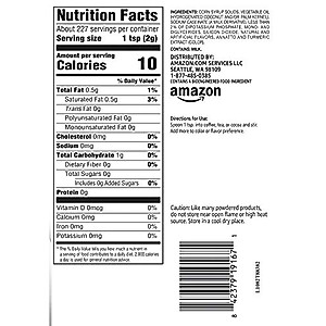 Amazon Brand - Happy Belly Powdered Non Dairy Original Coffee Creamer, 1 pound (Pack of 1)