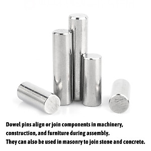 MroMax 10Pcs Dowel Pin, M4 x 35mm 304 Stainless Steel Cylindrical Dowel Pins, Shelf Support Pegs for Metal Devices, Furniture Installation and Wood Bunk Bed