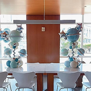 Dilcamrita Balloon Sticks Stands With Cups - 6 Sets 28" Tall Balloon Column Stands Kits with Base for Table Top / Floor Centerpiece Holder Sticks for Parties Decoration