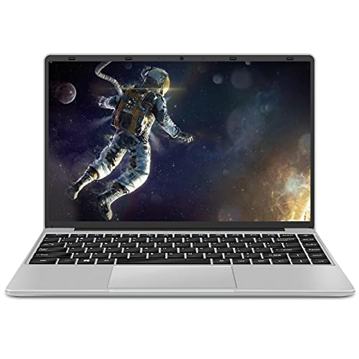WOZIFAN 14" Laptop 6GB RAM 128GB SSD Support 1TB SSD Expansion Traditional Laptops Win 11 2.4G+5G WiFi Bluetooth 4.2 USB HDMI 1920x1080 FHD with Wireless Mouse for Work Study Entertainment-Silver