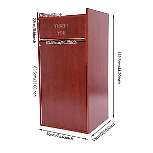 LOYALHEARTDY Restaurant Trash Can Cabinet Wood Commercial Trash Can 30L Trash Bin Cabinet Garbage Receptacle Indoor with Tray Holder for Restaurants Cafeterias Kitchen Mahogany