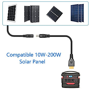 RIIEYOCA XT60 to DC 8mm Connector Adapter,XT60 Female to DC 7.9mm x 0.9mm Male 14AWG Power Cable,for Lipo Battery Pack Portable Power Station Solar Generator Portable Solar Panel(1M/3Ft)