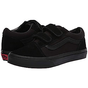 Vans Old Skool V Junior/Big Kids Shoes Sneakers Boys/Girls (Black/Black, 6, Numeric_6)