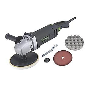 Genesis GSP1711 11 Amp 7" Variable Speed Sander/Polisher with Foam Polishing Pad, Hook and Loop Backer Pad, Sanding Disc, Rubber Backing Pad and Dual-Position Assist Handle