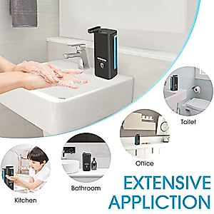 Automatic Soap Dispenser Touchless for Kitchen Sink,Rechargeable Hands Free Liquid Soap Pump Dispenser for Bathroom