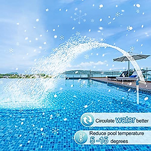 Swimming-Pool Fountain Water Sprinkler Cooler - Water Fun Sprayer for Above & In Ground Pools Decoration, Waterfall Pool Aerator Chiller for Indoor Outdoor Pool Pond Garden Temperature Circulation