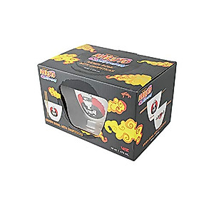 JUST FUNKY Naruto Ramen Bowl with Wooden Chopstick featuring Naruto Eating Ramen | 16 oz Naruto Gift Set | Kitchen Deco | Anime Bowl | Collective | Official Licensed
