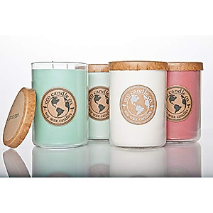 Eco Candle Co. Recycled Candle, Naked, 26 oz. - Unscented - 100% Soy Wax, No Lead, Kraft Paper Label & Lid, Hand Poured, Phthalate Free, Made from Midwest Grown Soybeans, All Natural Wicks