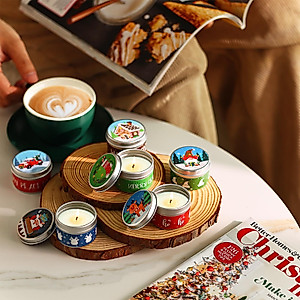 Tuitessine 12 Days Christmas Advent Calendar 2024 Scented Candles Gift for Women Adults Soy Wax Jar Candles Christmas Countdown Gifts Holiday Indoor Home Decoration Santa Claus Decor