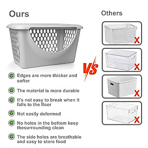 Leilifre Onion and Potato Storage Bins with Lid(176oz) 3 Set Onion Holder Storage, Potato Bins for Kitchen Pantry Storage Bins Basket for Kitchen Pantry Organizers