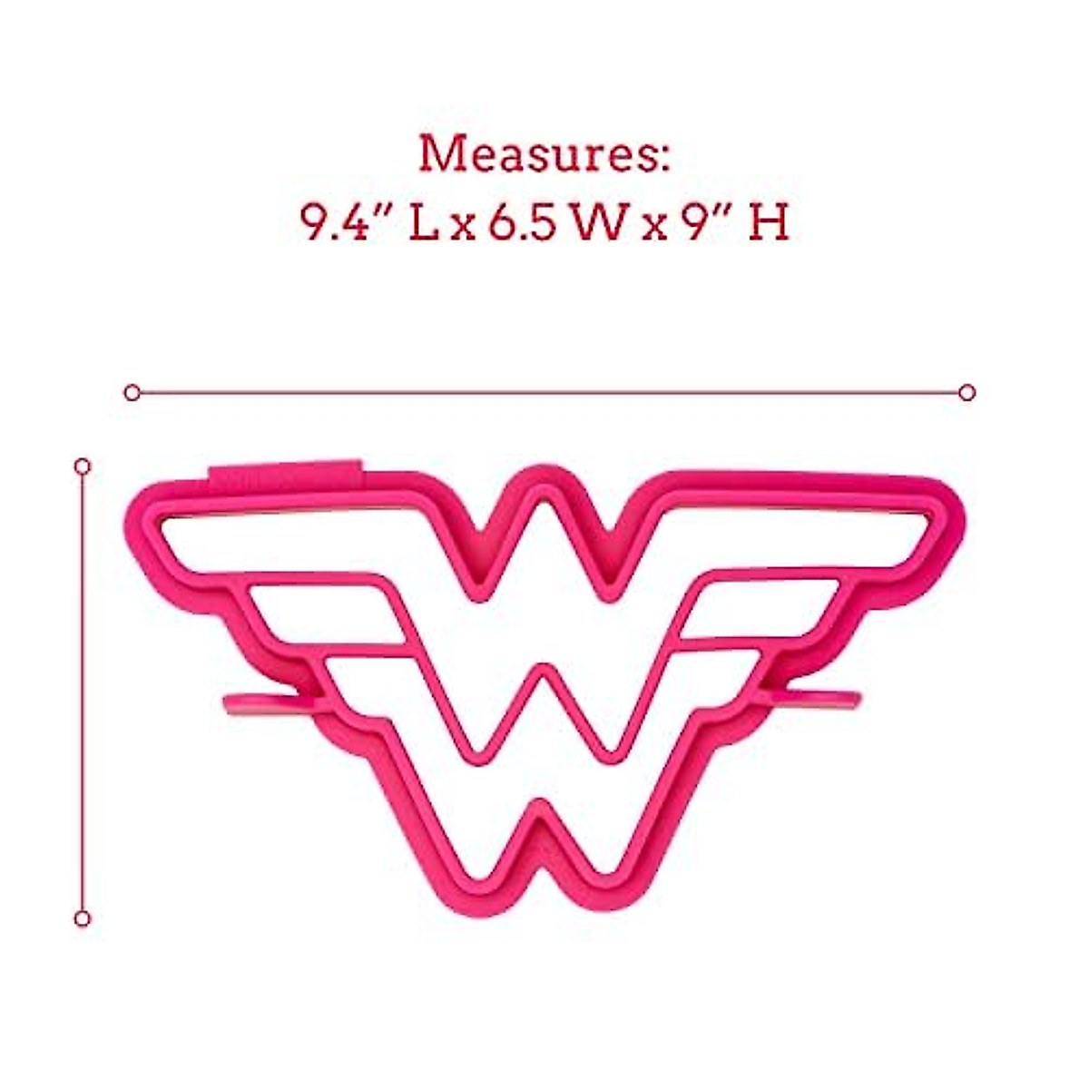 Whiskware Justice League Silicone Pancake Mold, Pancake Shaper, Dishwasher Safe, BPA and Phthalate Free Plastic, Wonder Woman