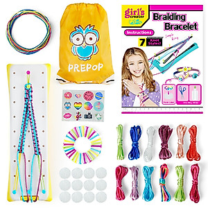 PREPOP Friendship Bracelet String Making Kits - Popular Toys for 7 8 9 10 11 12+ Year Old Girls, DIY Arts and Crafts Bracelets Maker Activities Supplies, Best Birthday Gifts Ideas Age 6-12 yr Girl