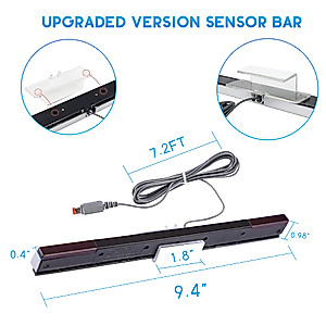 Xahpower 4 in 1 Accessories Bundle Kits for Wii, AC Power Supply Adapter + Composite Audio Video Cable + Wii to hdmi Converter and Wired Infrared Ray Sensor Bar Compatible with Nintendo Wii