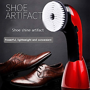 Electric Shoe Polisher Brush, Shine Kit, Electric Shoe Polisher Brush Shoe Shiner Dust Cleaner Portable Leather Care Kit for Shoes, Bags, Sofa,A Clean