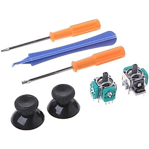 3D Analog Joysticks with Thumbsticks Cap T8 T6 Screwdrivers Repair Tool for Xbox one Controller Replacement