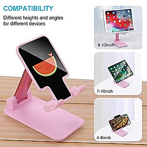 Funny Watermelon Whale Foldable Desktop Cell Phone Holder Portable Adjustable Stand for Travel Desk Accessories