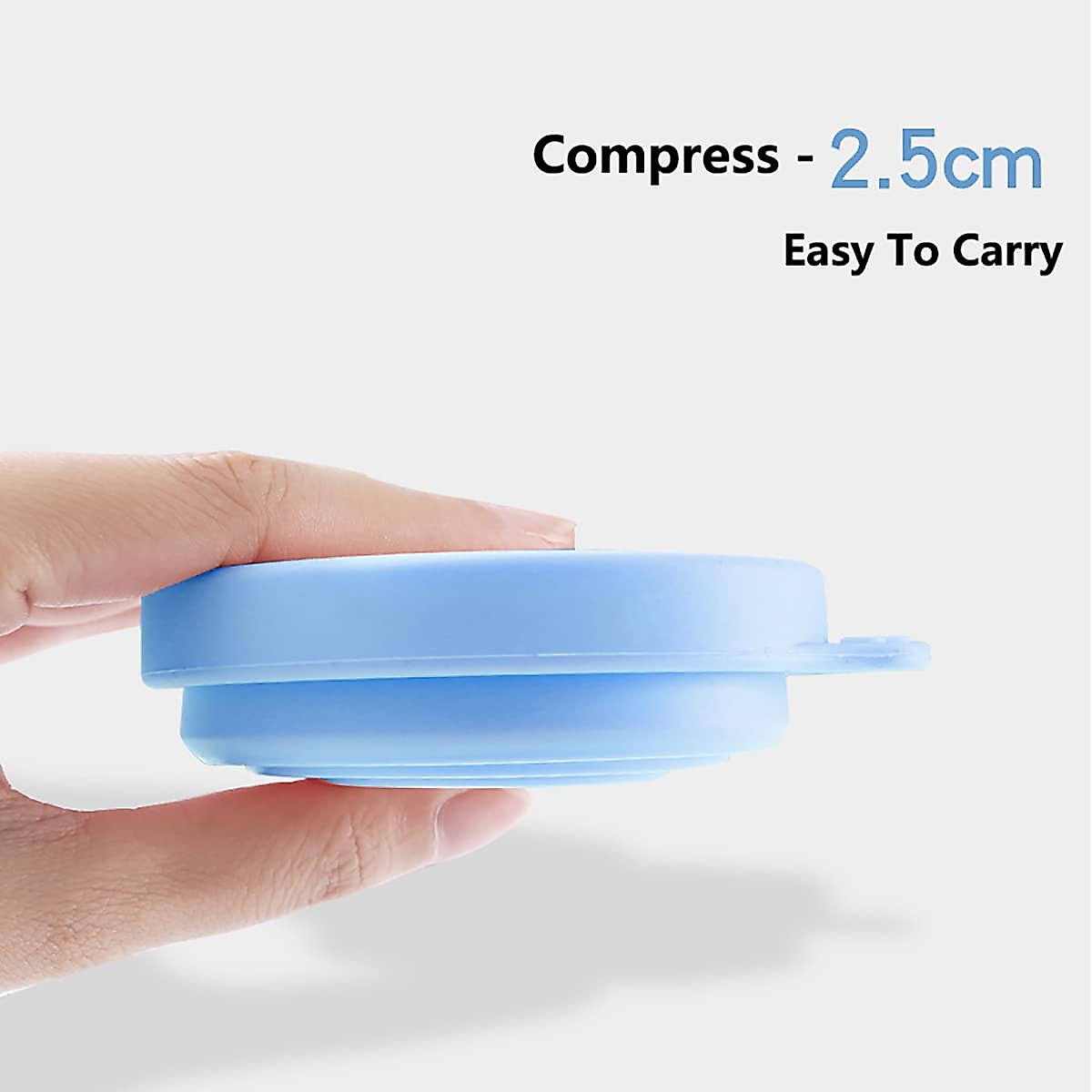 Generic Silicone Lunch Box with Spoon, Fork, and Travel Cup Set, 5 Pcs