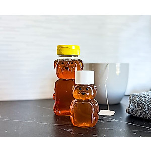 CLEARVIEW CONTAINERS | 2 Ounce Honey Bears with Screw Top Lid | Perfect for Holidays, Baby Shower Gifts, Beekeeping, Honey Dispensing (2 Ounce Bears, 24 Pack, White)