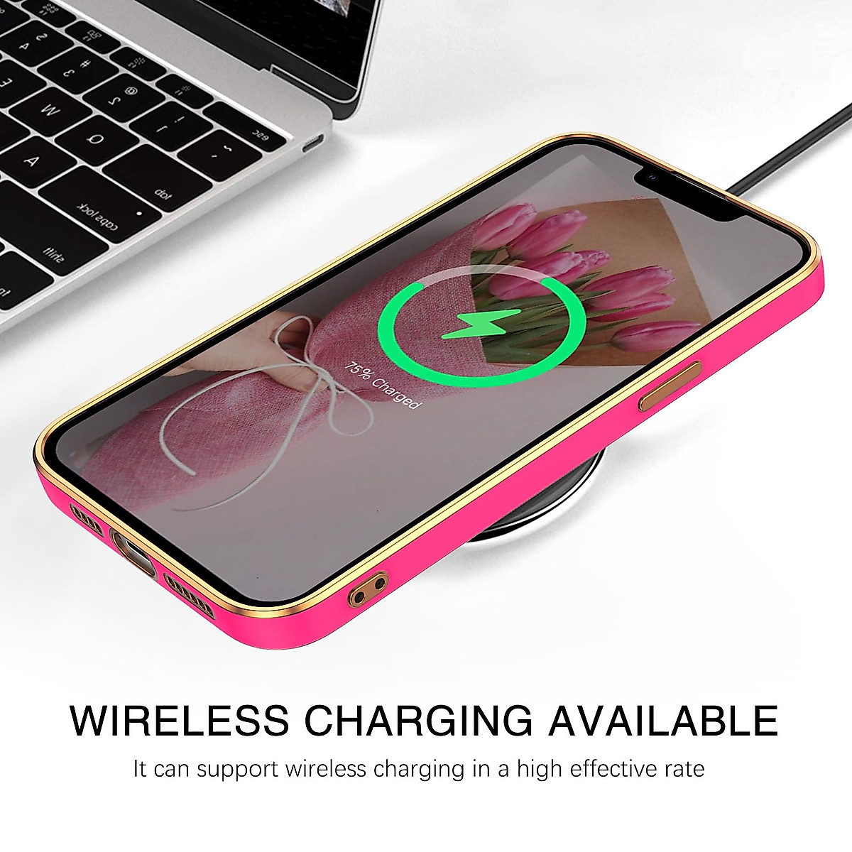 BENTOBEN for iPhone 13 Pro Max Case, Butterfly Design Women Girl iPhone 13 Pro Max Phone Case Slim Fit Luxury Shockproof Electroplated Soft Protective Cover Case for iPhone 13 Pro Max 6.7",Hot Pink