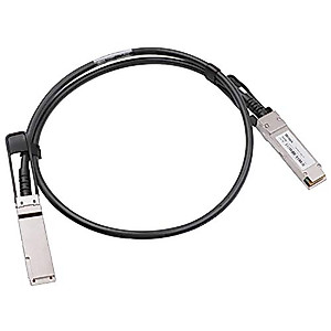 Wiitek 1M Generic QSFP+ DAC Twinax Cable, 40GbE QSFP+ Direct Attach Copper Cable, 30AWG Black, for Open Source, Ubiquiti, Mellanox, SuperMicro, Compatible for Mikrotik