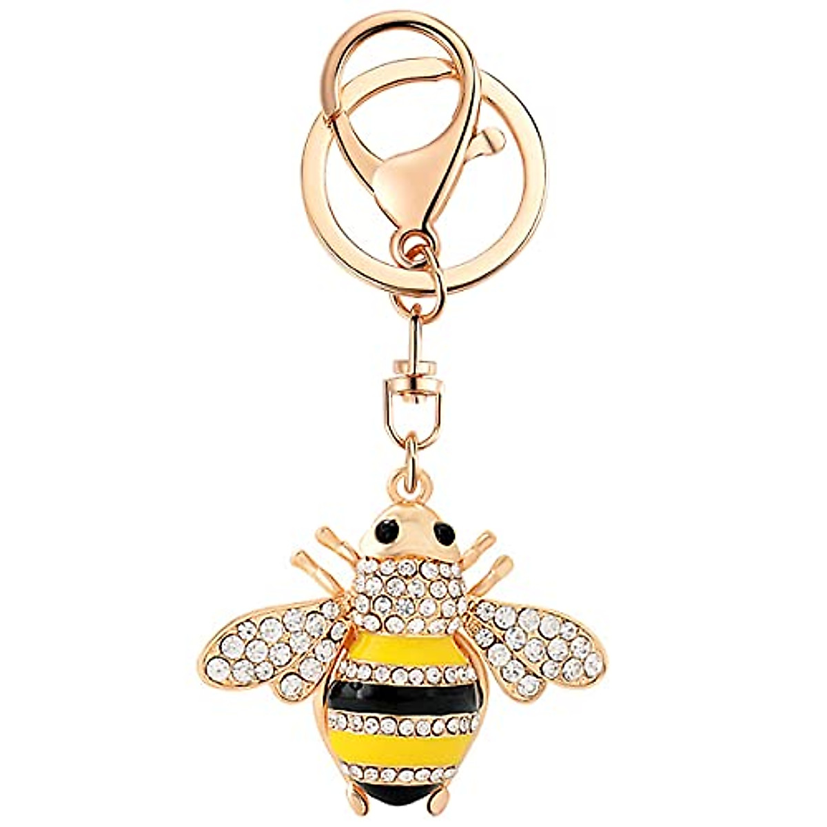 Keepdowin Key Chains Women Cute Keychains for Women Funny Anime Keychain for Her Sister Girl Birthday Gift Bag Wallet Accessories (Yellow Bee)