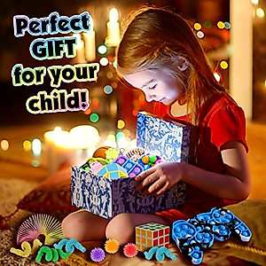 Fidget Sensory Toy Pack with Stress Balls for Kids, Teens and Adults, 60 Pack Figit Toys for Therapy Office Decor and Calm Corner Classroom, Fun Fidgeting Game for ADHD, Autism, Stress and Anxiety