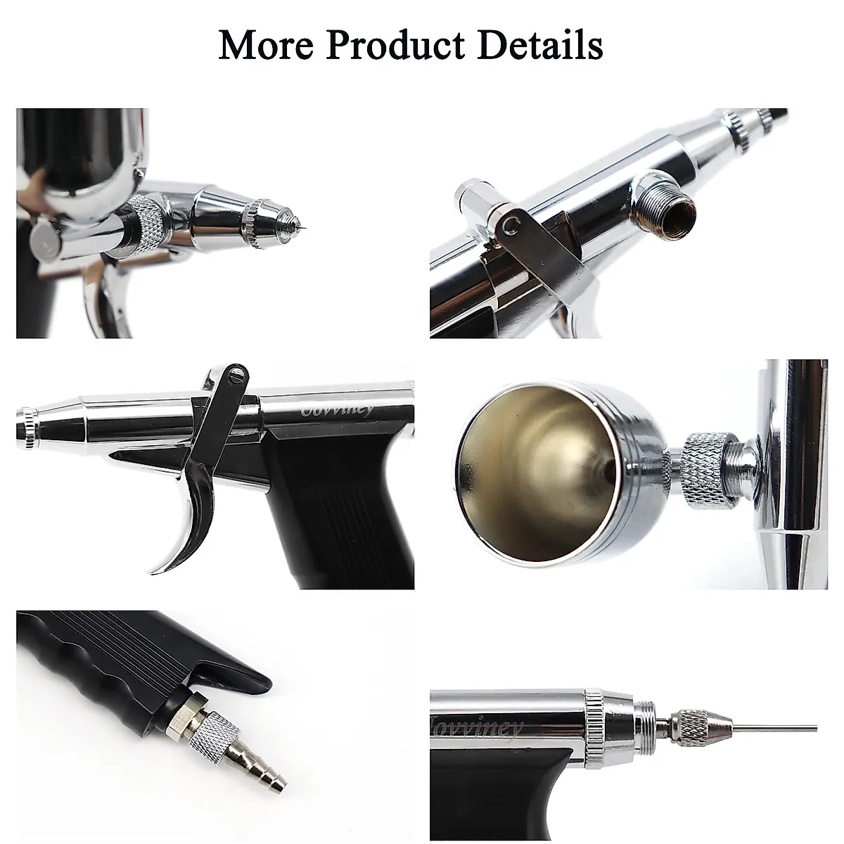 Uovviney Trigger Airbrush Gun with 0.5mm Needle Airbrush Spray Gun for Art Model Hobby Painting