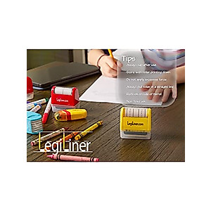 LEGILINER Spaces: 1" Dashed Handwriting line with Broken Baseline. Rolling, self-Inking Stamp Handwriting Practice Tool for Teachers/OT’s/Homeschool/Special Ed. Pre-K/Kindergarten Size