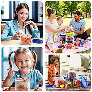 Freezer Storage Containers, [6 Pack-16 Oz] Airtight Plastic Food Storage Containers with Twist Top Lids, Soup, Meal Prep Containers | BPA Free | Stackable | Leakproof | Microwave/Dishwasher Safe