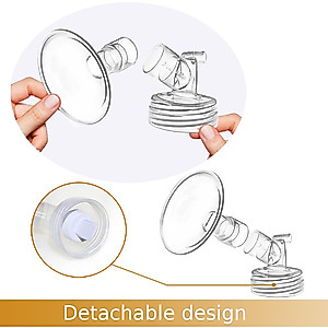 PumpMom 18mm Flanges and Duckbill Valve Compatible with Spectra S2 Spectra S1 9 Plus Synergy Gold Breast Pump Parts, Not Original Spectra Pump Parts (18mm)