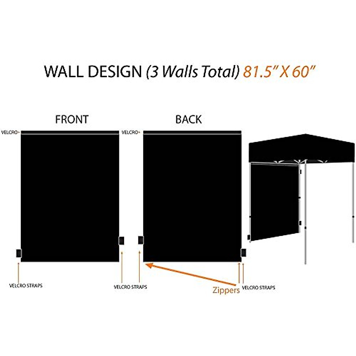 Impact Canopy 5' x 5' Pop-Up Portable Photo Booth Tent Studio with Roller Bag, Black