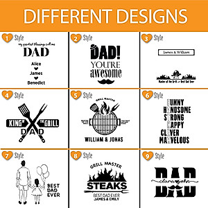 Grill Master Cutting Board for Dad or Grandpa, Steak Lover Father, With Children Names, Grill Lover Dad Gift, Personalized Cutting Board Gift for Men, BBQ Gifts, Customized Cutting Board, 9 Designs