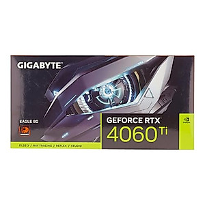 Gigabyte GeForce RTX 4060 TI EAGLE Graphics Card - 8GB GDDR6 18Gbps 128bit, PCI-E 4.0, 2X DisplayPort 1.4, 2X HDMI 2.1a, NVIDIA DLSS 3, Supports 4K, Ada Lovelace Arch, GV-N406TEAGLE-8GD