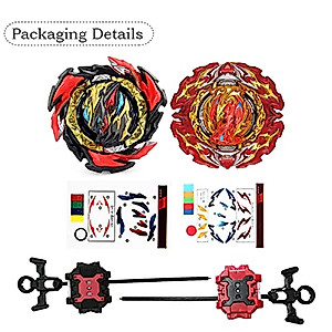 Bey Battling Top Burst Gyro Toy Set 2 Spinning Tops with 2 Left&Right Launchers for Kids (191-01-02)