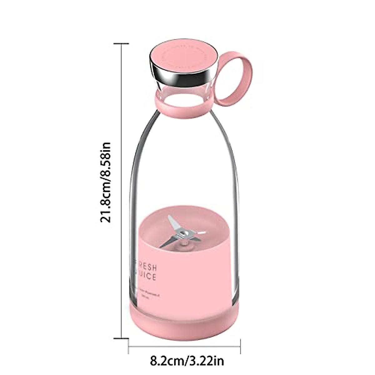 Portable Blender, 1400mAh Rechargeable Mini Blender, USB Personal Size Blender, Durable Electric Juicing Cup, Juice Blender, 350ML Mini Electric Blender For Home Travel