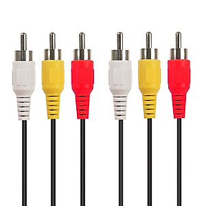 Audio Video Cable,Composite 50 ft Cord RCA to RCA M/Mx3,AV Cable for TV,DVD,VCD etd.