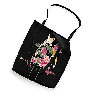 Japanese Koi Carp Nishikigoi Fish Water Lilies Pads Tote Bag