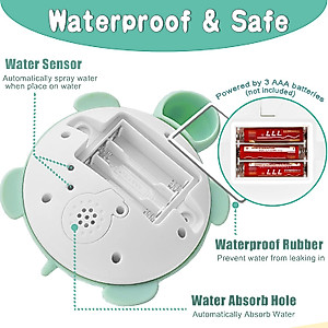 ULEEN Baby Bath Toys, Automatic Spray Water Bath Toys, Light Up Bath Toys for Toddlers Kids, Sprinkler Tortoise Bathtub Toys, Pool Bathroom Toy for Baby (Tortoise)