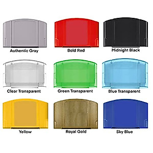 PRYMALL N64 Game Cartridge Shell with Custom Printed Label (Regular, Gray)