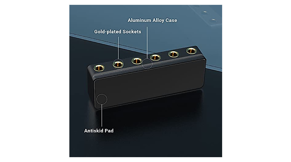 Cubilux 6.35mm Headphones Splitter Box for Audio