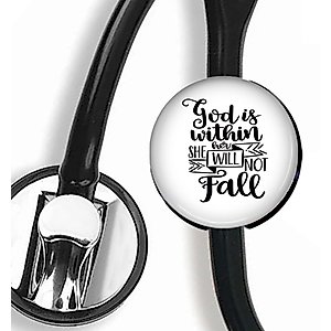 God is Stethoscope Tag Personalized,Nurse Doctor Stethoscope ID Tag Customized, Medical Stethoscope Name Tag