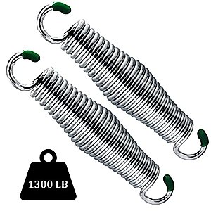 2Pack Premium Porch Swing Springs,1300lb Heavy Duty Springs, Rust Resistant Swing Springs, Spring for Swing Hammock Hanging Chair Spring for Hammock spring,Porch Swings,Indoor Outdoor Hanging Kit